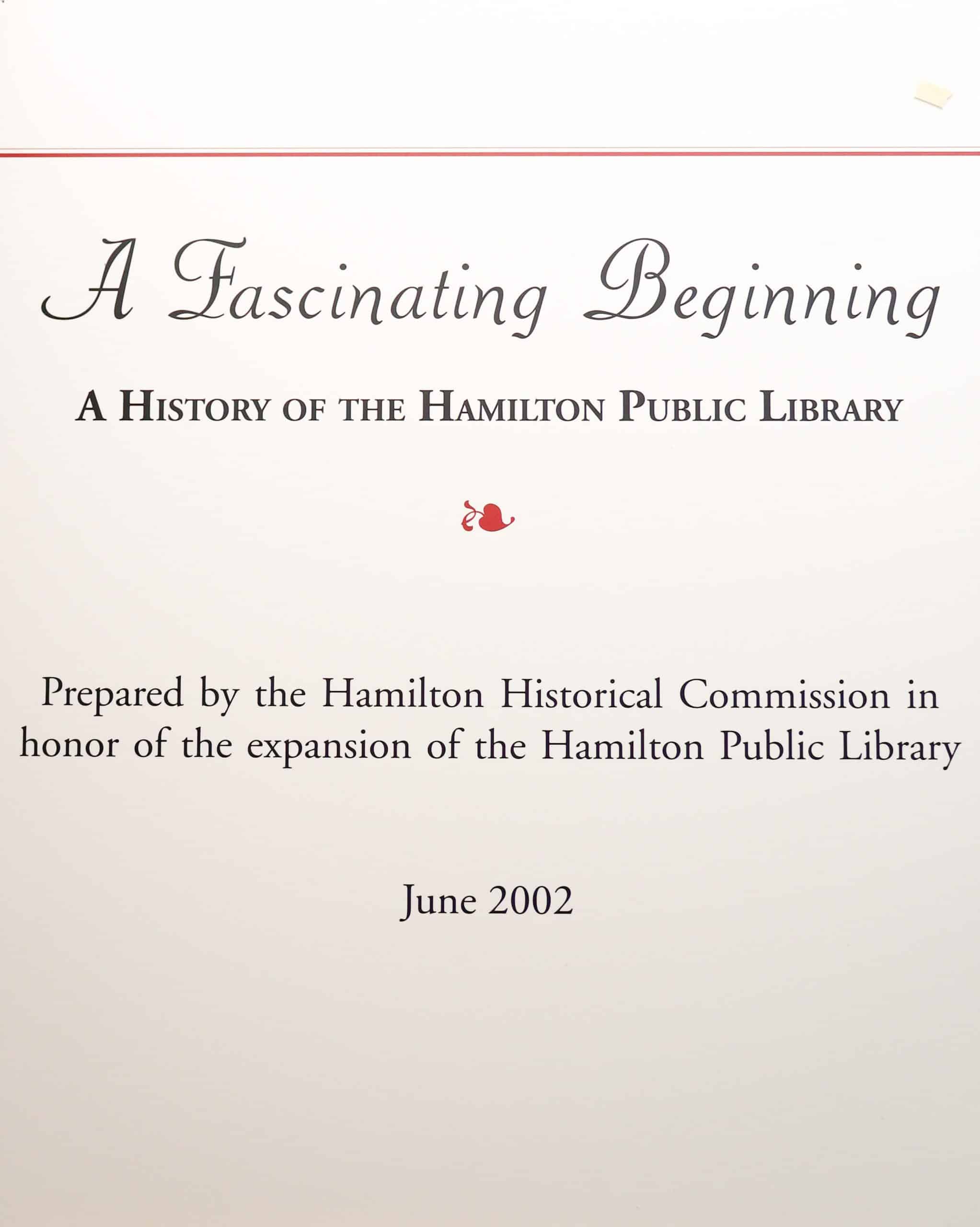 Library History – Hamilton Library