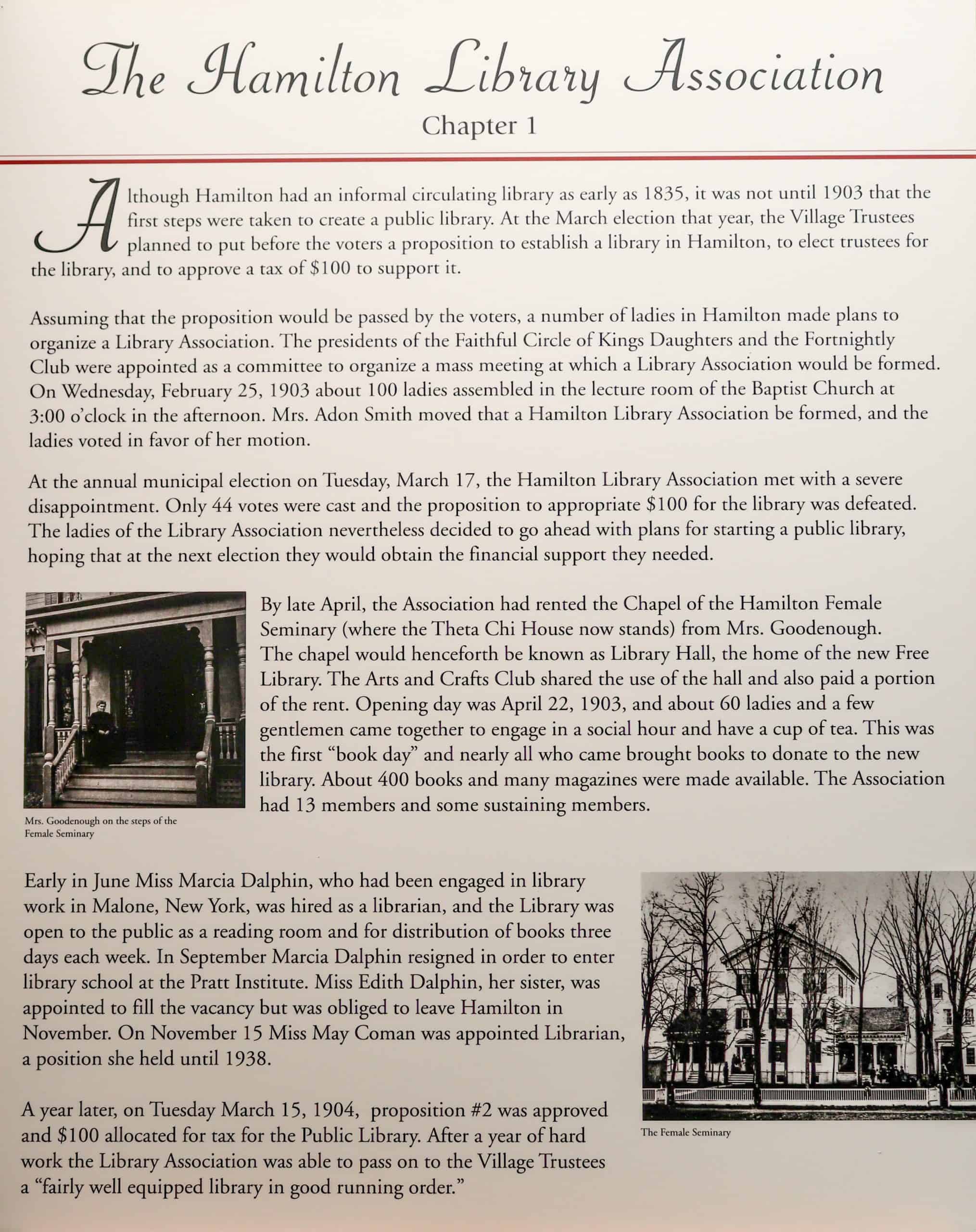 Library History – Hamilton Library