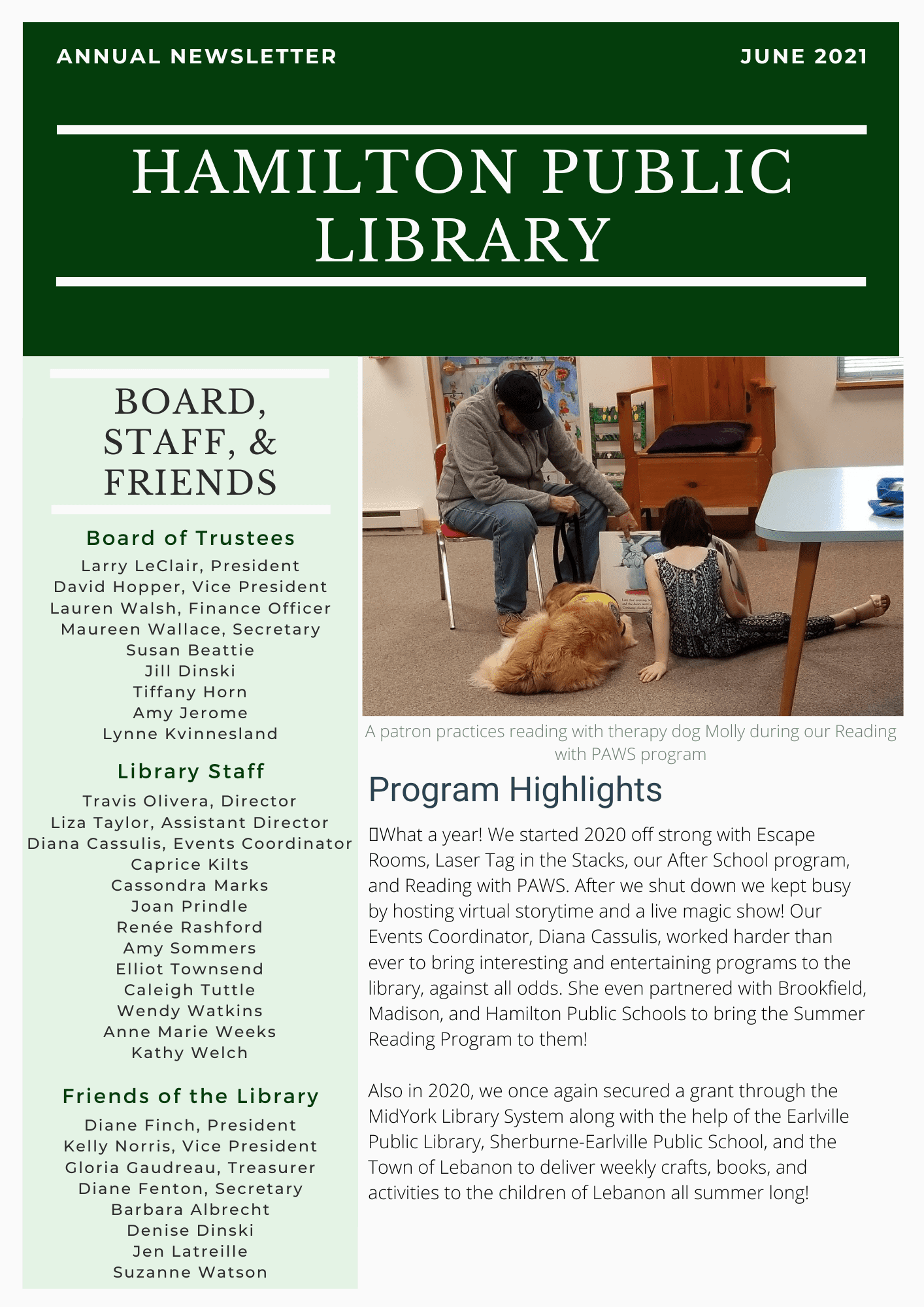 Newsletter – Hamilton Library
